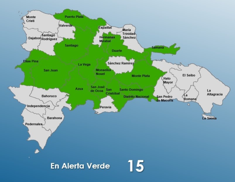 El COE mantiene 15 provincias en alerta por lluvias - Interactivo RD